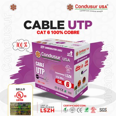 CABLE UTP CAT.6 MORADO COBRE - Grupo Yllaconza