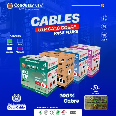 CABLE UTP CAT.6 MORADO COBRE - Grupo Yllaconza