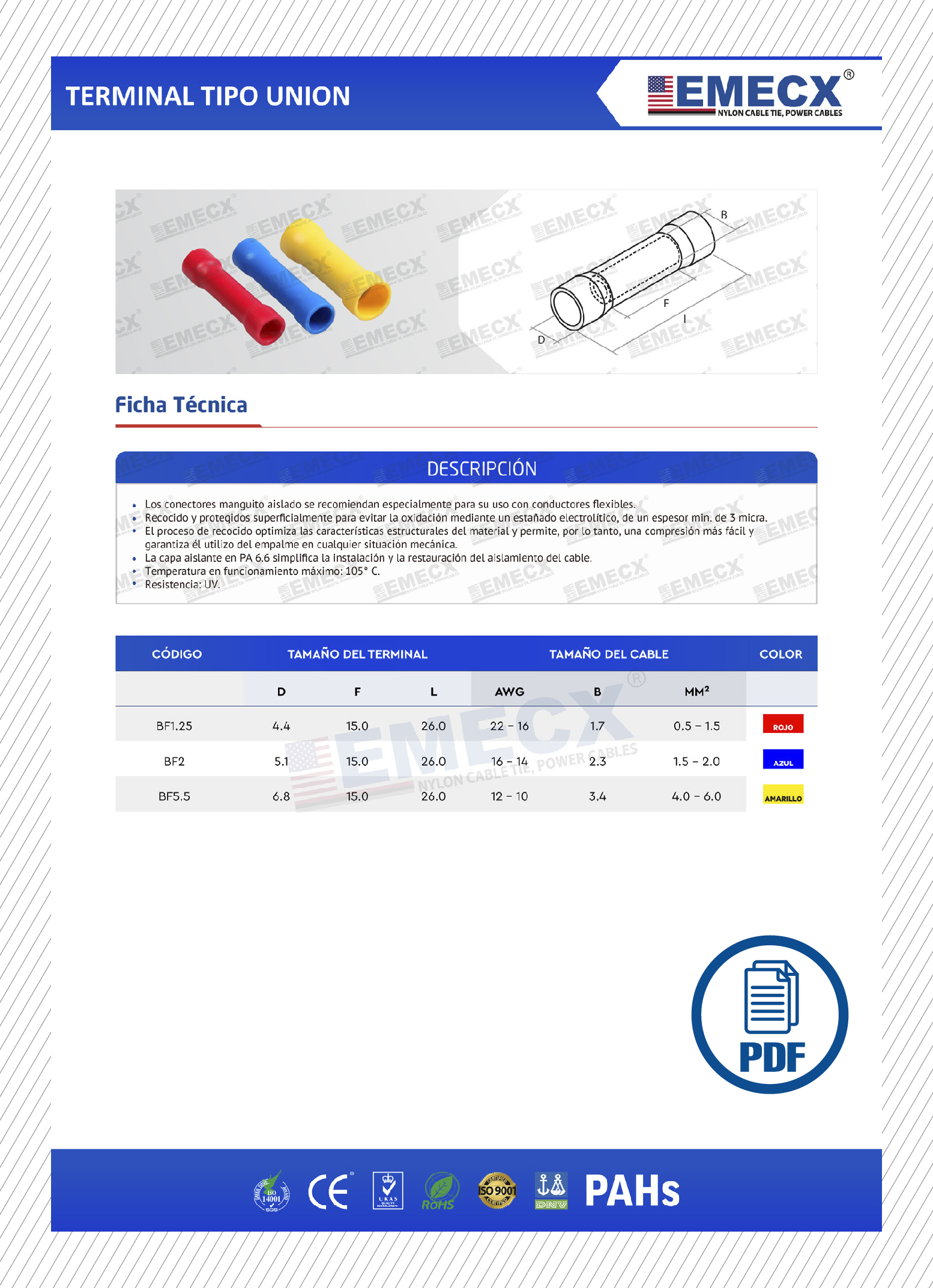 FICHA TÉCNICA TERMINALES - Grupo Yllaconza